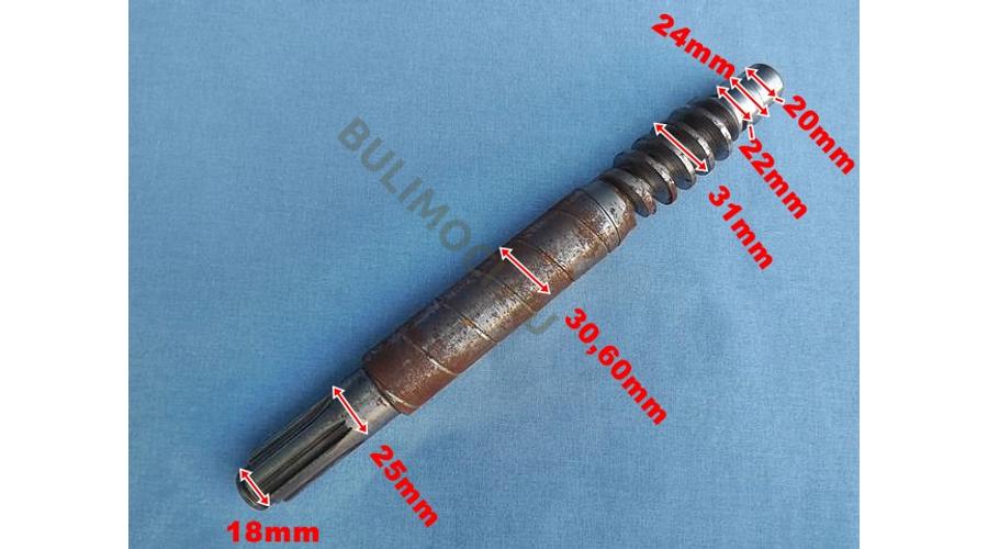 Csigatengely bordás tengely Szentkirály KF-04 Indián