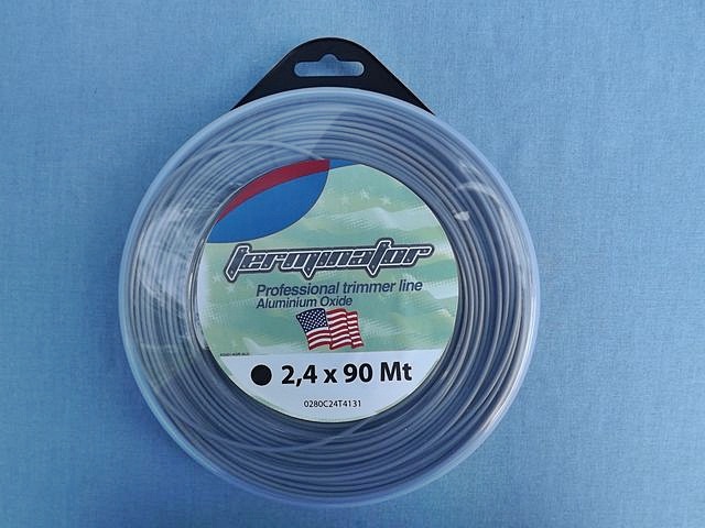 Fűnyíró damil 2,4mm 90m alu. Terminator fin/t/2.4/0.5/a/b/k