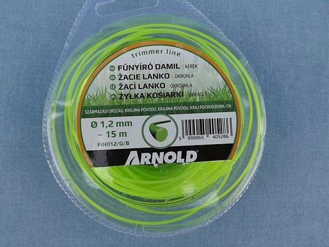 Fűkasza damil 1,2mm 15m kerek, Arnold fin012/g/b